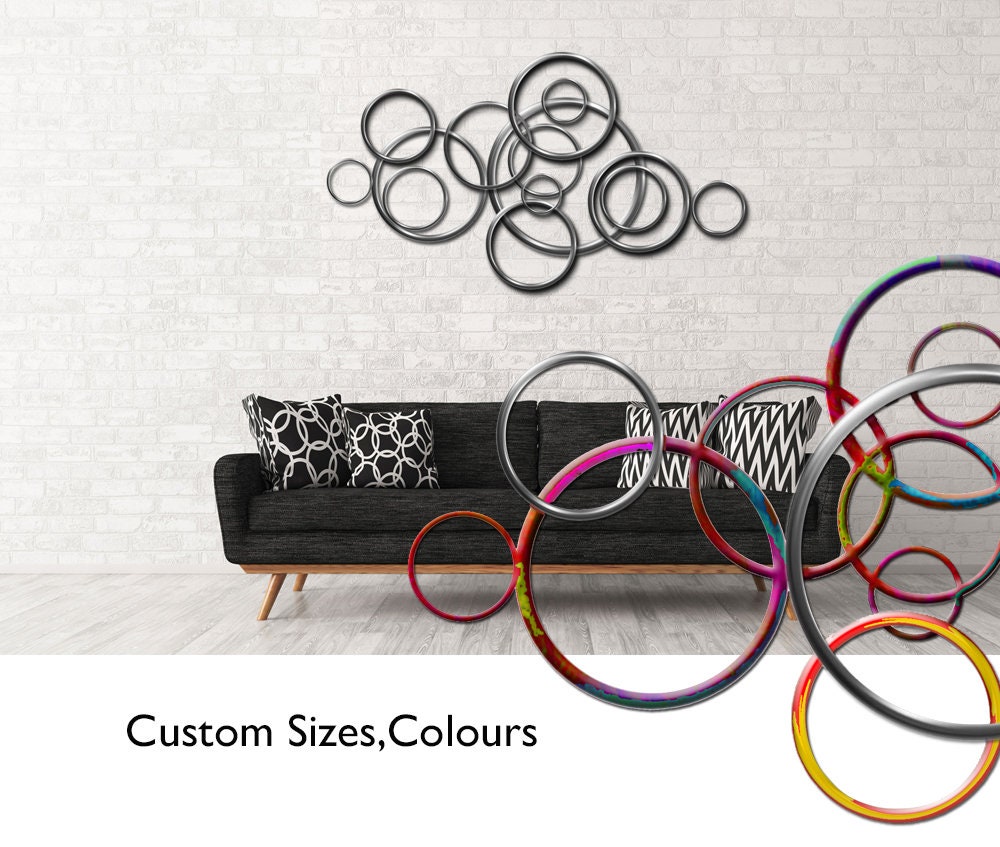Metal Wall Art ,circles - Etsy