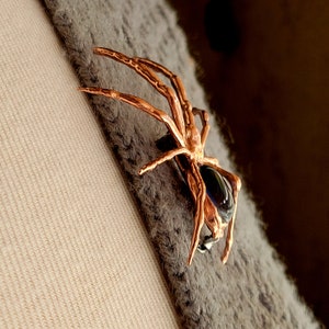 Real Copper Electroformed Spider Pin, Spider Brooch, Spider Jewelry ...