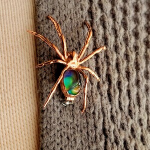 Real Copper Electroformed Spider Pin, Spider Brooch, Spider Jewelry ...