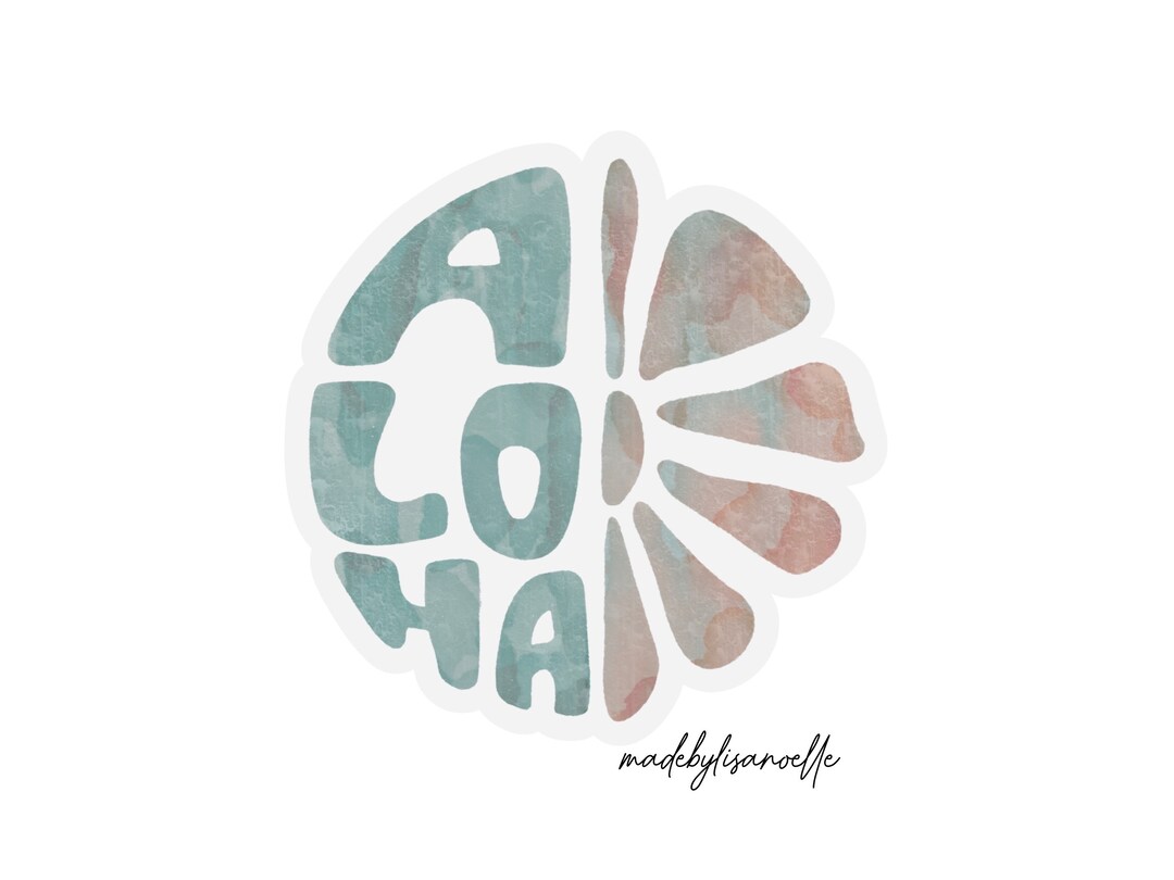 Aloha Sticker - Clear Edge - Yeti Sticker - Water Bottle Sticker ...