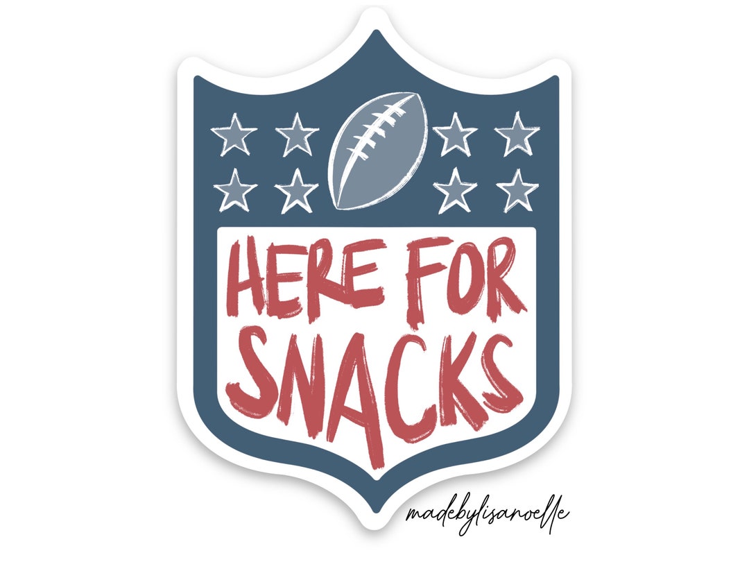 NFL Sticker - Here for Snacks - Football Sticker - Football Season - Etsy
