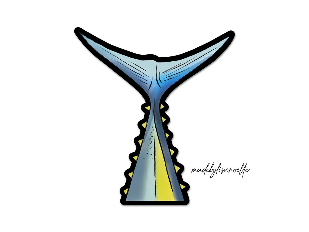 Tuna Tail Sticker - Yeti Sticker - Water Bottle Sticker - Truck Sticker ...