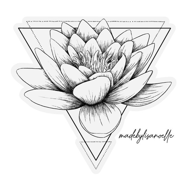 Lotus Flower Sticker - Etsy