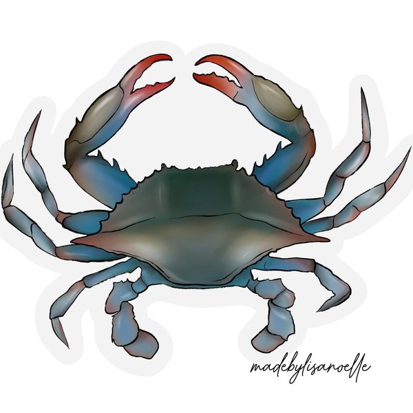 Crab Sticker - Etsy
