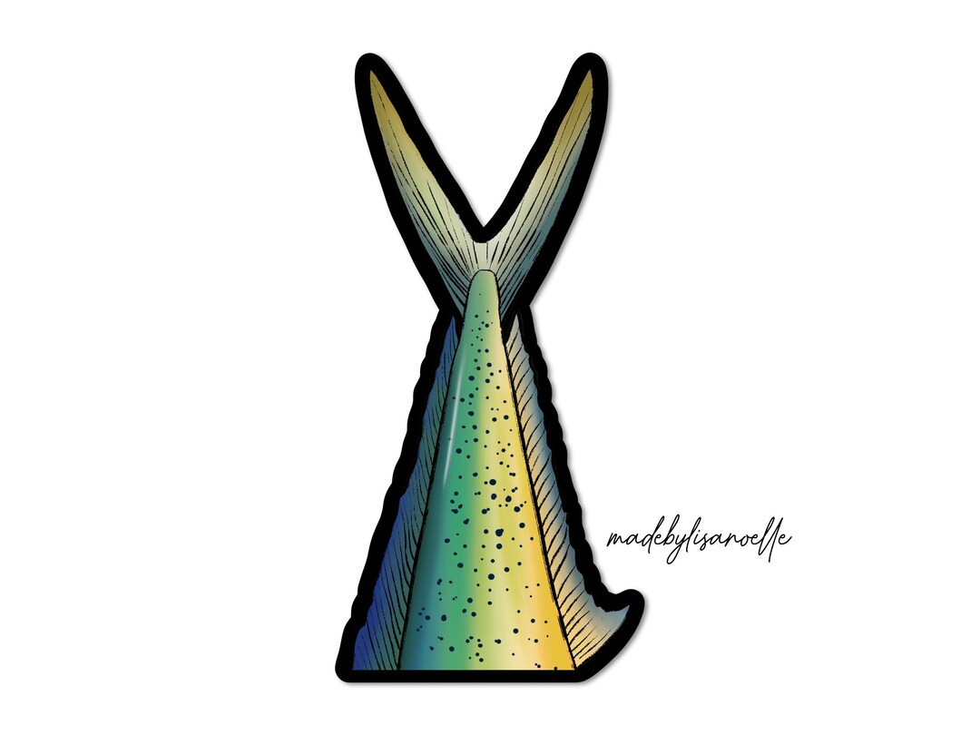 Mahi Tail Sticker - Yeti Sticker - Water Bottle Sticker - Truck Sticker ...