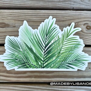 Large Palm Sticker Clear Edge Car Window Sticker Yeti Cooler Sticker ...