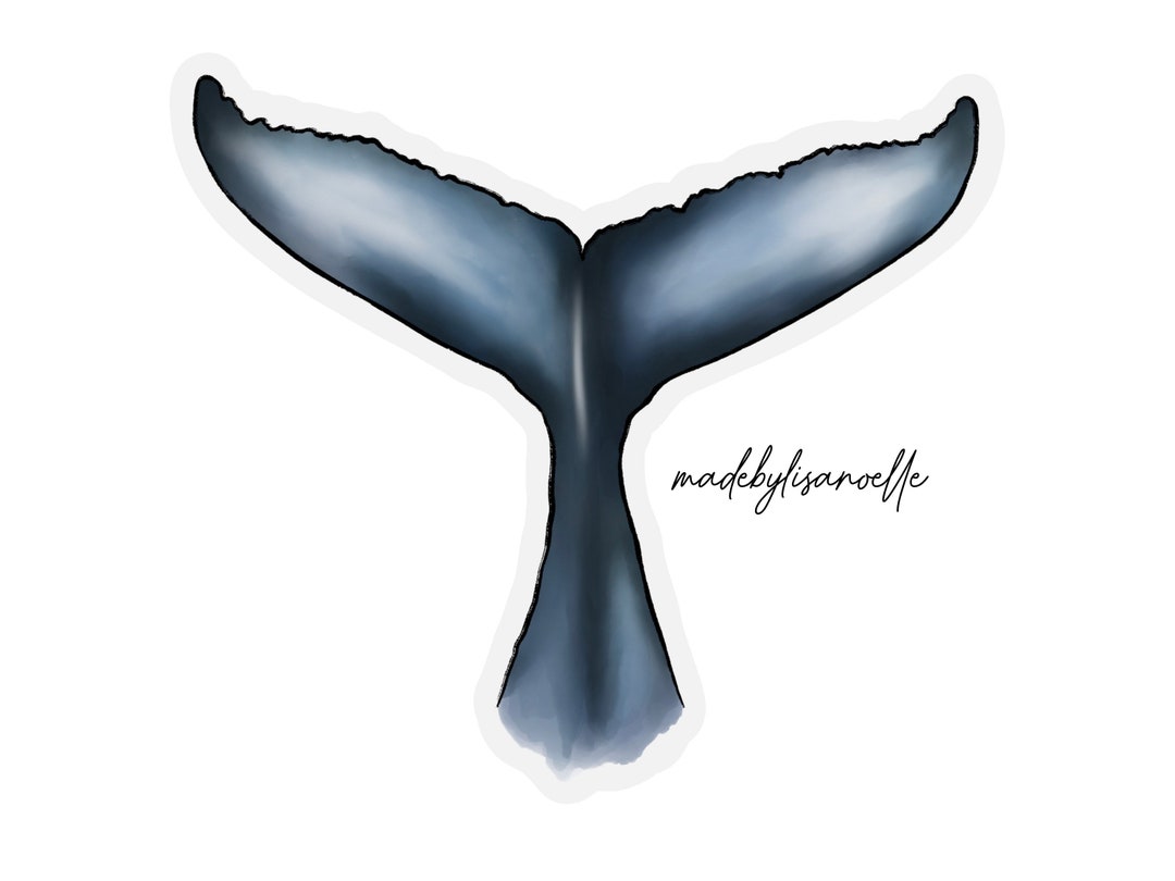 Whale Tale Sticker - Whale Sticker - Ocean Sticker - Clear Edge Vinyl ...