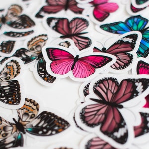 Small Butterfly Stickers, 2 Inch - 4 Colors, Butterfly Stickers, Vinyl ...
