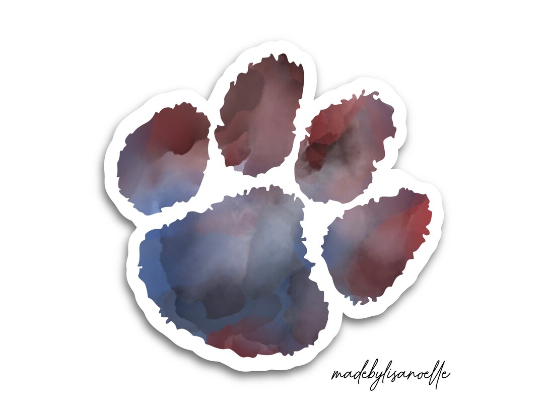 Paw Print Sticker - Yeti Sticker - Water Bottle Sticker - Etsy