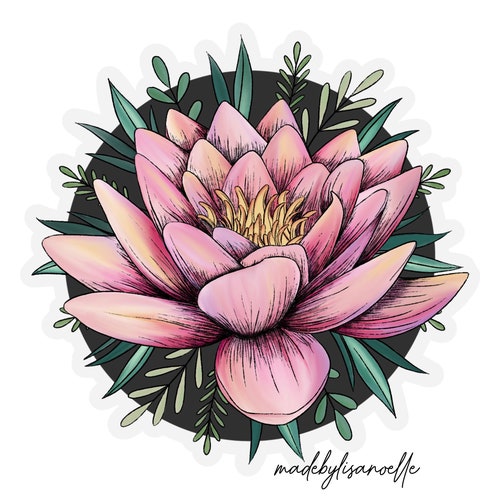 Lotus Flower Sticker - Etsy