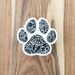 Paw Print Sticker, 3inch Clear Vinyl Stick, Pet Sticker, Dog Sticker ...