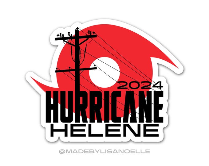 Hurricane Helene 2024 Sticker - Line Life Sticker, Power Lineman, Hard ...