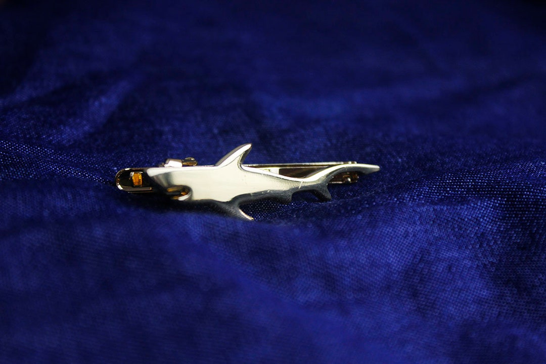 14kgold Shark Tie Clip Man Tie Clip - Etsy