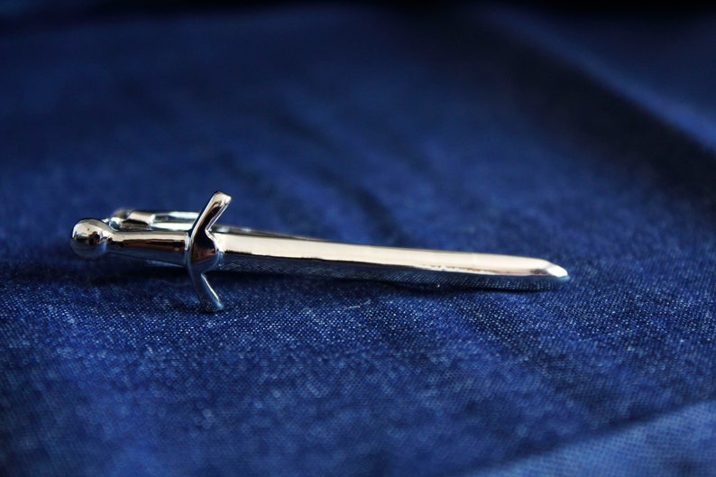 Silver Brave Sword Tie Clip - Etsy