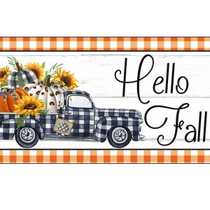 Fall Sign With Truck Filled With Pumpkins - Etsy