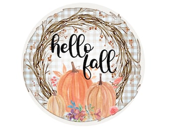 Hello Pumpkin Wreath Attachment Pumpkin Word Cutout Fall Words Fall ...