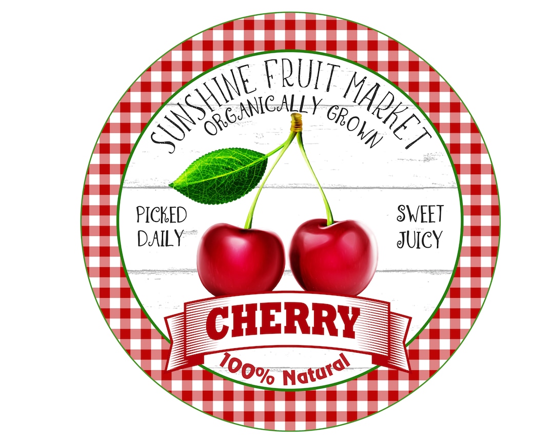 Cherry Sign, Wreath Attachment, Fruit Market Decoration - Etsy