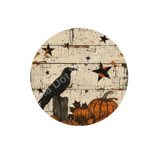 Primitive Fall Crow Sign, Personalized Sign, Rustic Fall Home Decor ...