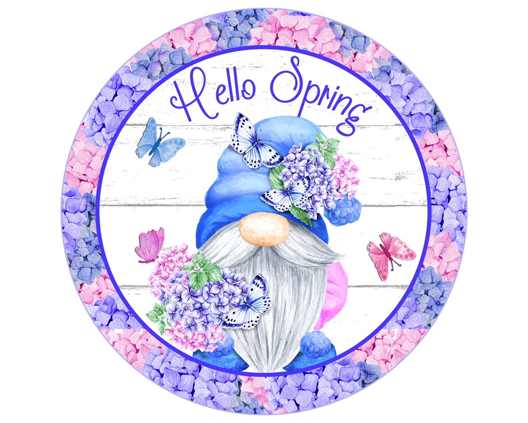 Spring Gnome Wreath Sign Easter Bunny Sign Spring Wreath - Etsy