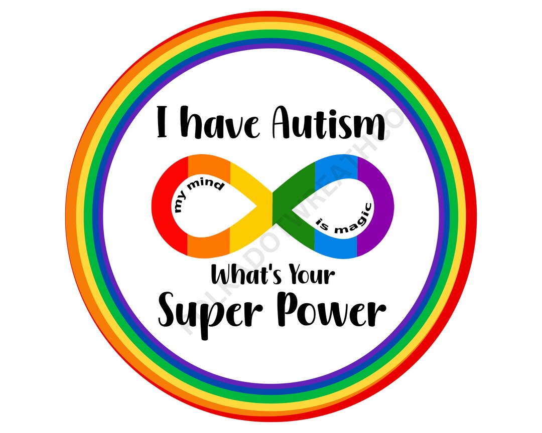 Autism Awareness Wreath Sign: Inclusivity Metal Attachment - Etsy