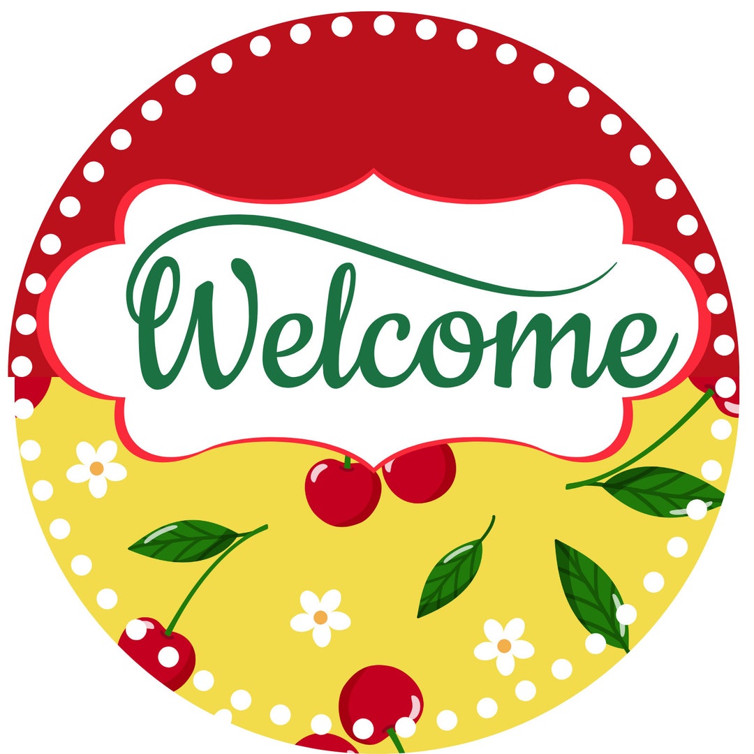 Cherry Sign, Cherries Wreath Attachment, Fruit Market Decoration - Etsy