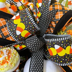 Candy Corn Swag, Over the Top Halloween Wreath, Pumpkin Swag Large ...