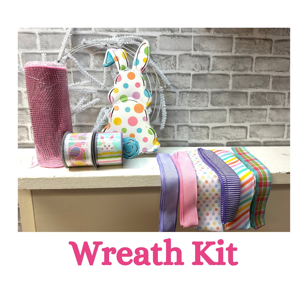 Easter Wreath Kit, Spring Rabbit Do It Yourself Home Decoration, DIY ...