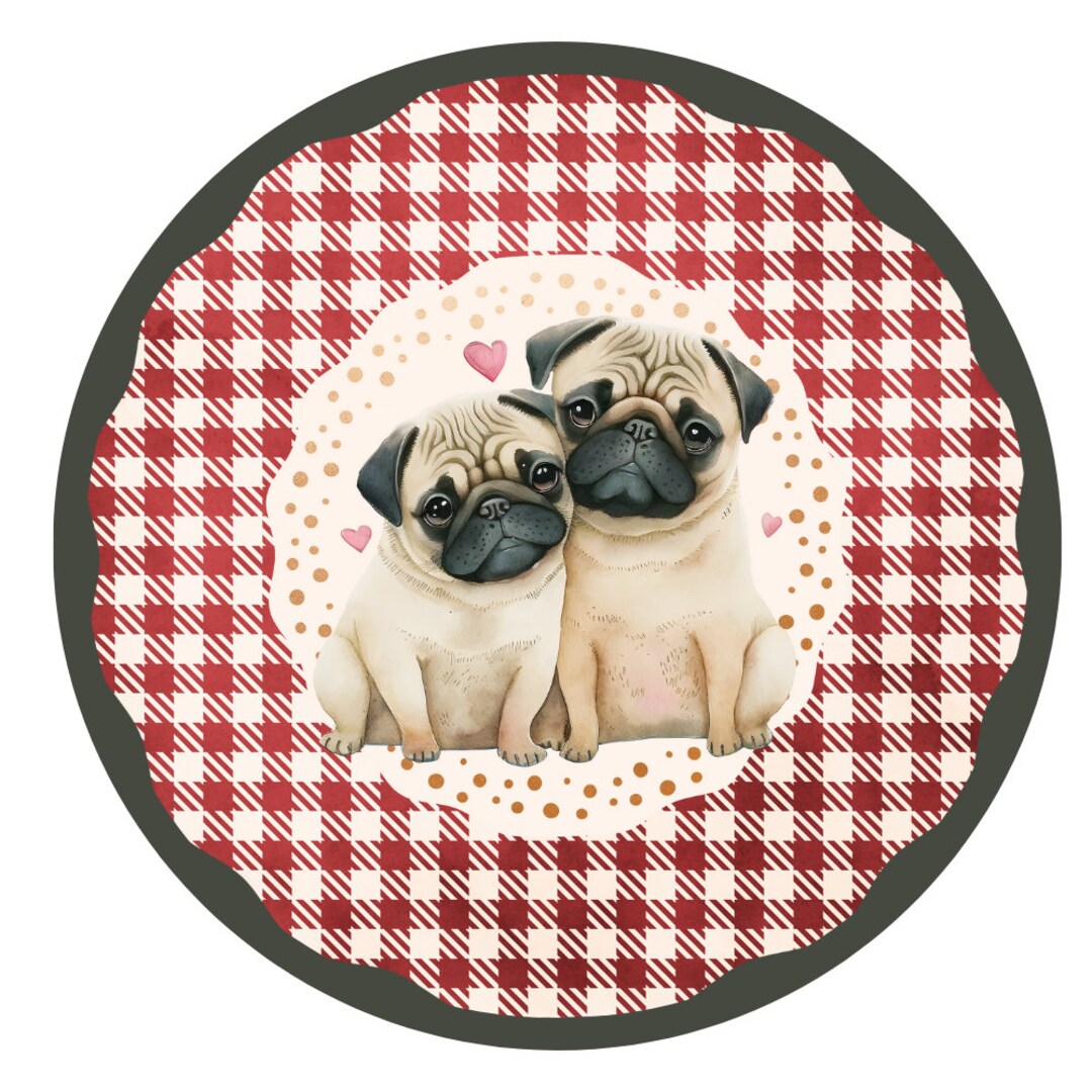 Pug Dog Sign, Dog Wreath Attachment, Pug Home Decor, Pug Owner Gift ...