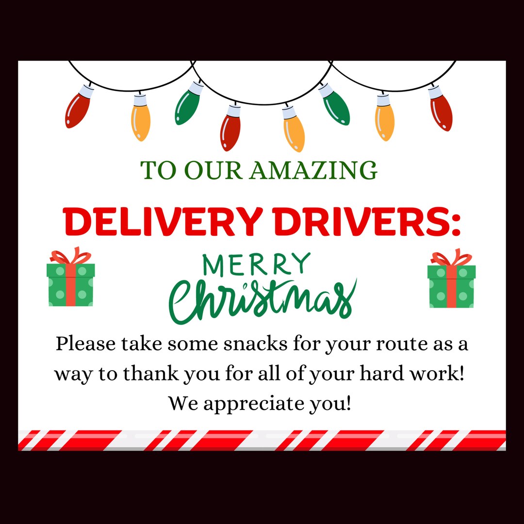 Delivery Driver Appreciation Sign, Postal Man Thank You - Etsy