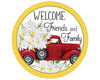 Welcome Spring Sign Spring Wreath Attachment Floral Welcome | Etsy