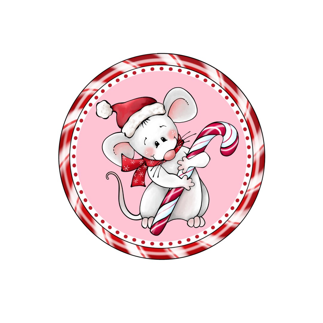 Mouse Christmas Sign, Candy Cane Home Decor, Metal Christmas Wreath ...