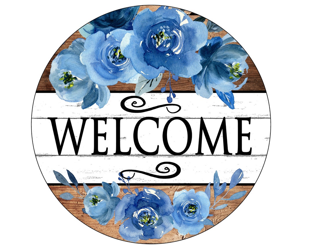 Welcome Spring Sign, Spring Wreath Attachment, Floral Welcome Sign - Etsy