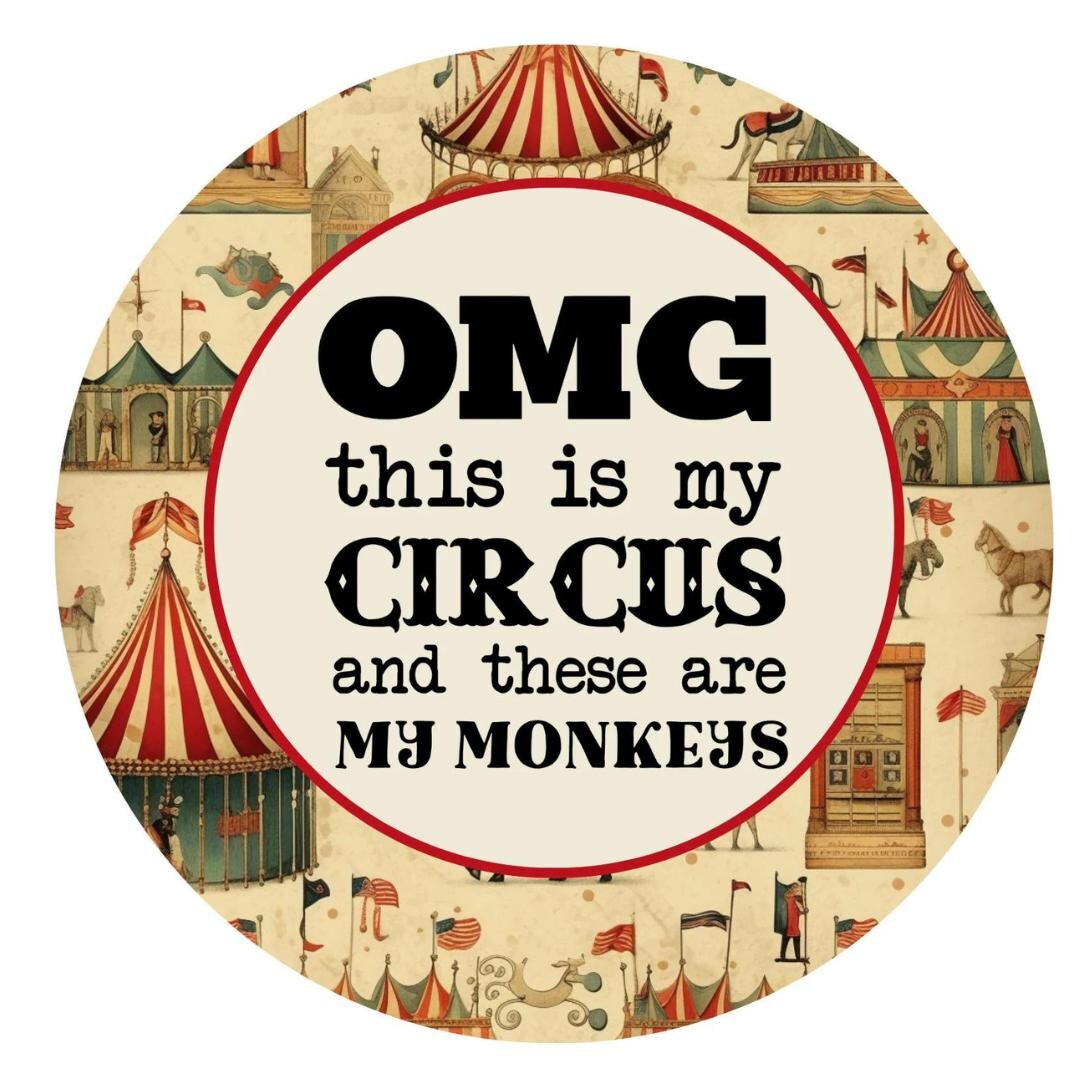 Circus Bedroom Decor, Funny Sign for Gift, Circus and Monkey Sign, Not ...