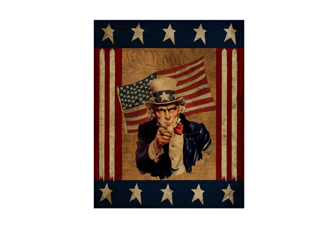 Uncle Sam Metal Sign: Patriotic Americana Decor (8x10 Inches) - Etsy