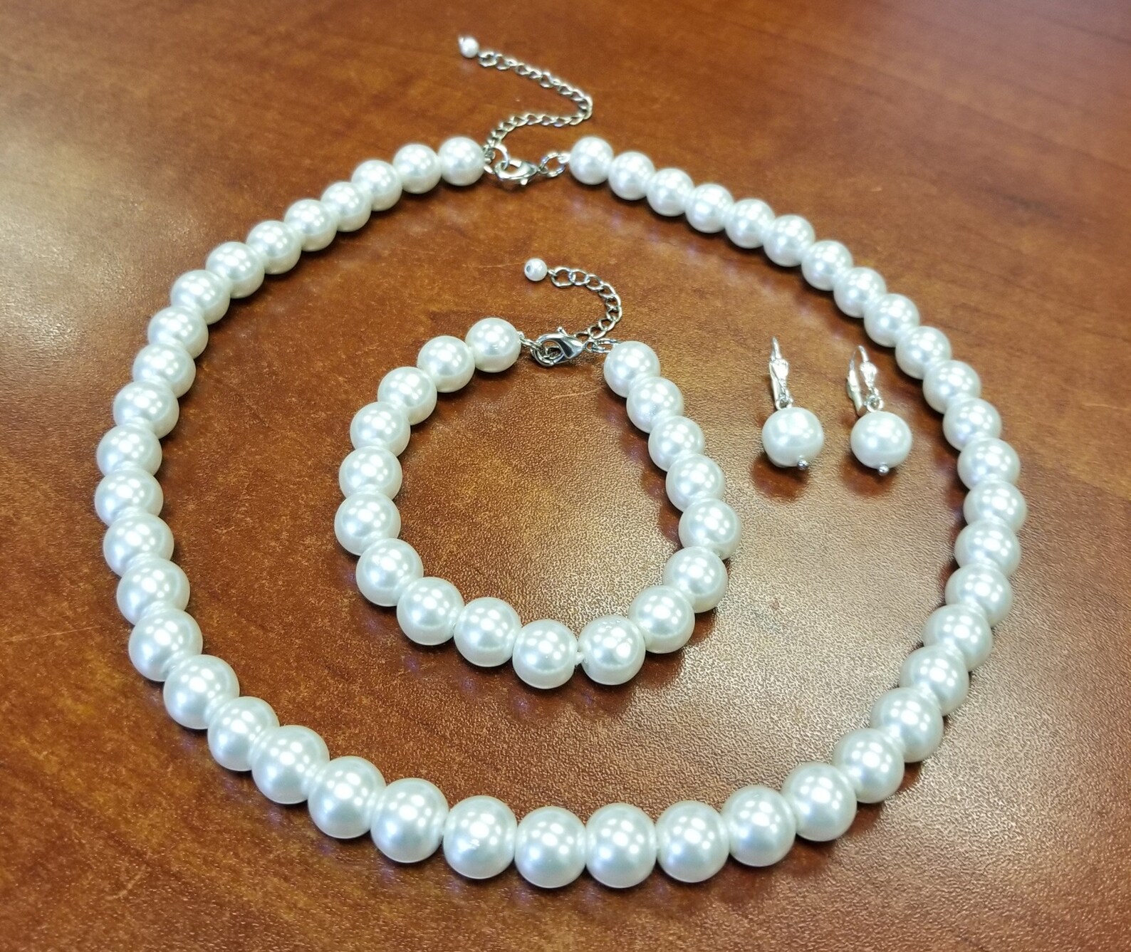 Pearl Set Pearl Necklace Pearl Bracelet Pearl - Etsy