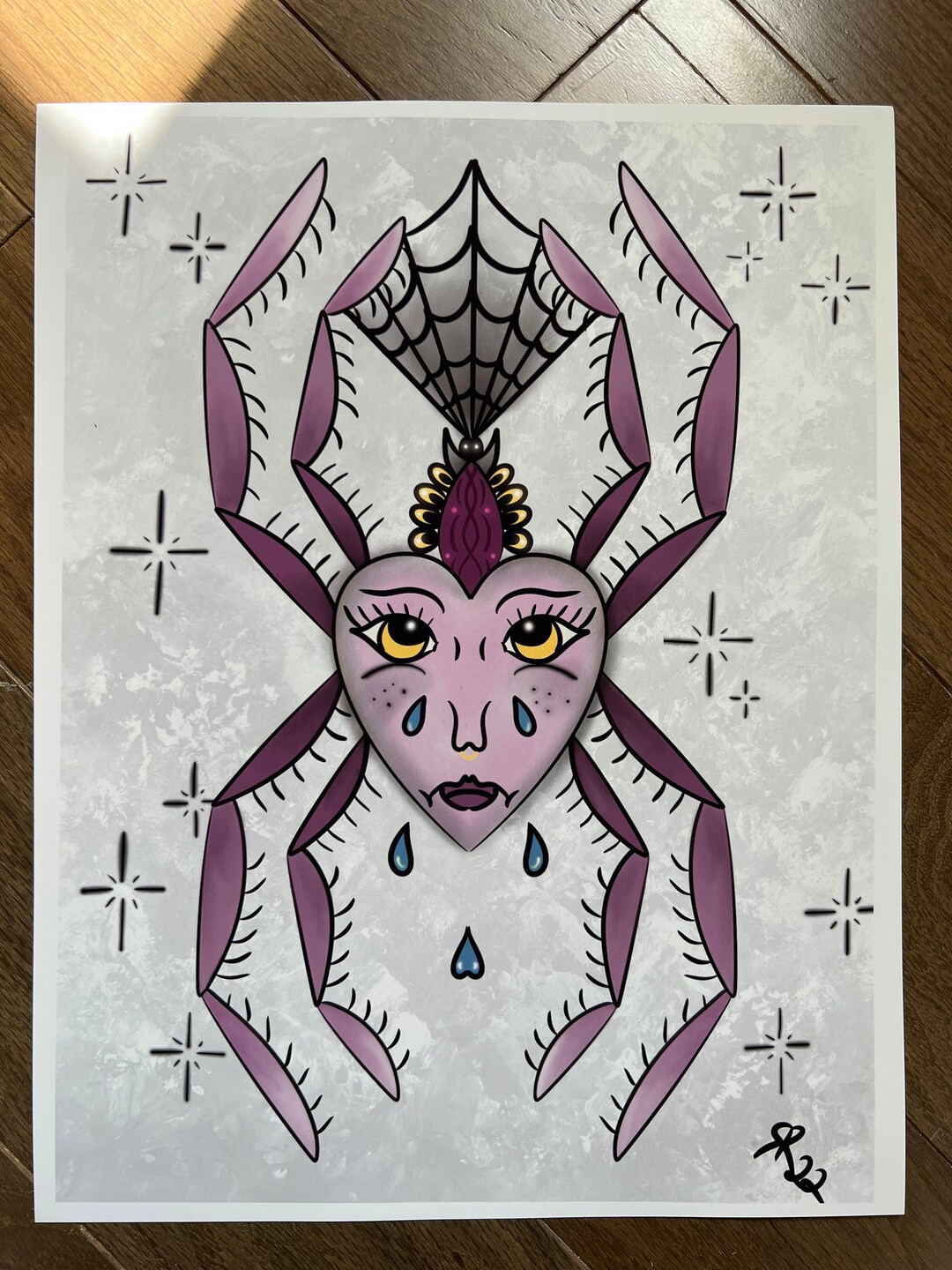 Sad Spider Print - Etsy