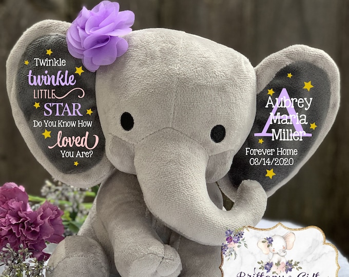 Adoption Teddy Bear Stuffed Animal, Adoption Gift, Custom Adoption ...