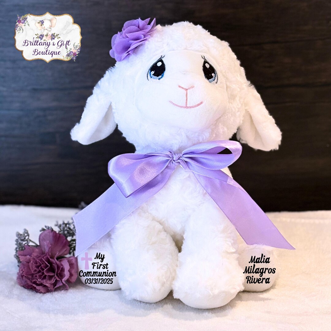 First Communion Gift, Lamb of God, Lamb Communion Keepsake, Religious ...