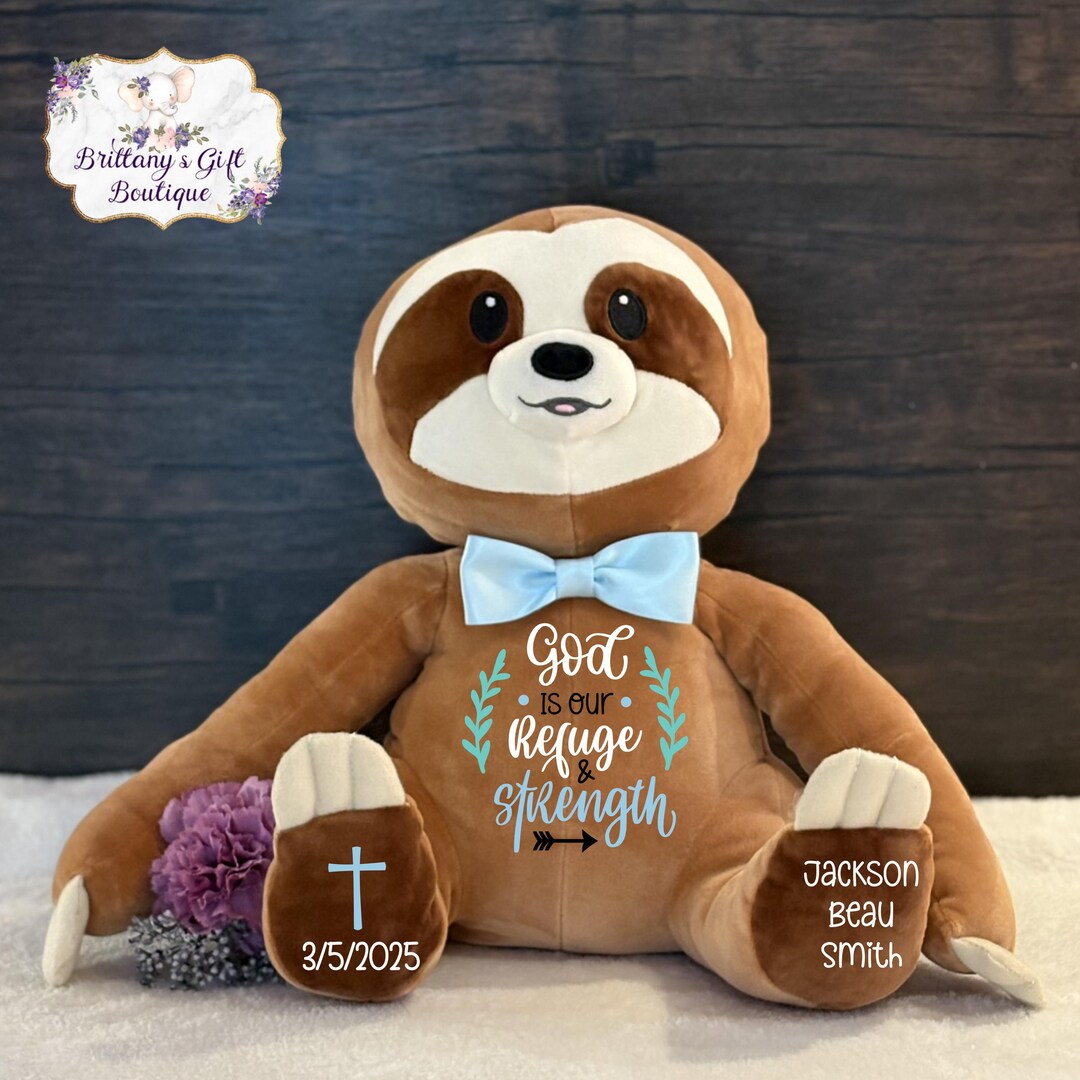 Baptism Stuffed Animal, Religious Gift, Christening Gift, Boy Baptism ...