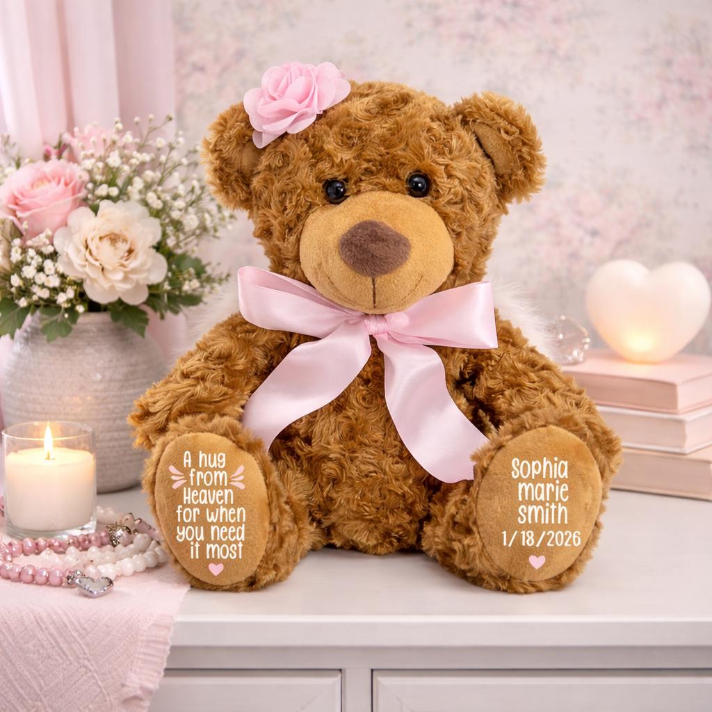 Memorial Gift Teddy Bear, Angel Stuffed Animal, Infant Loss, Sympathy ...