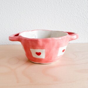 Small Pink Heart Bowl, Ceramic Pottery, Handmade, Cute Fun Quirky, Gift ...