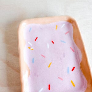 Pink Toaster Pastry, Trinket Dish, Handmade, Ceramic Pottery, Gift for ...