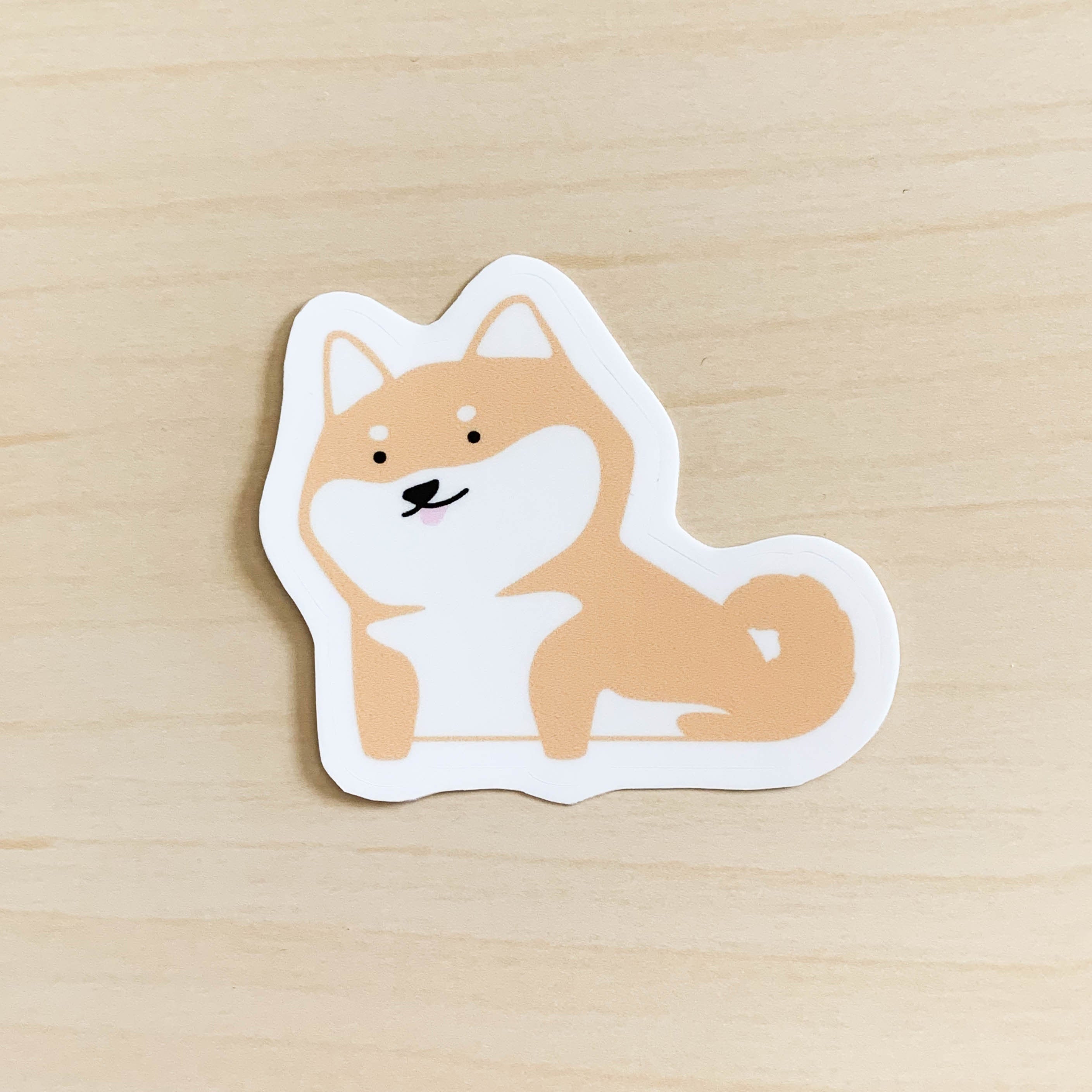 Shiba Inu Stickers Set of 2 Puppy Vinyl Sticker Pet | Etsy