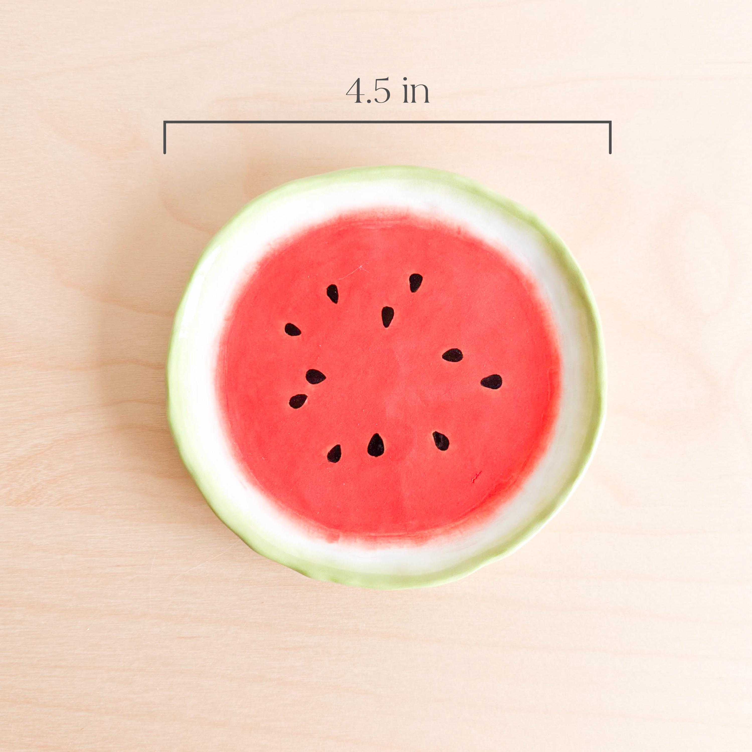 Small Jewelry Dish, Handmade Ceramic, Watermelon Plate, Pottery Art ...