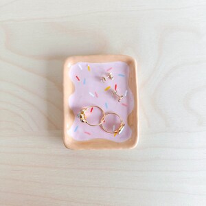 Pink Toaster Pastry, Trinket Dish, Handmade, Ceramic Pottery, Gift for ...