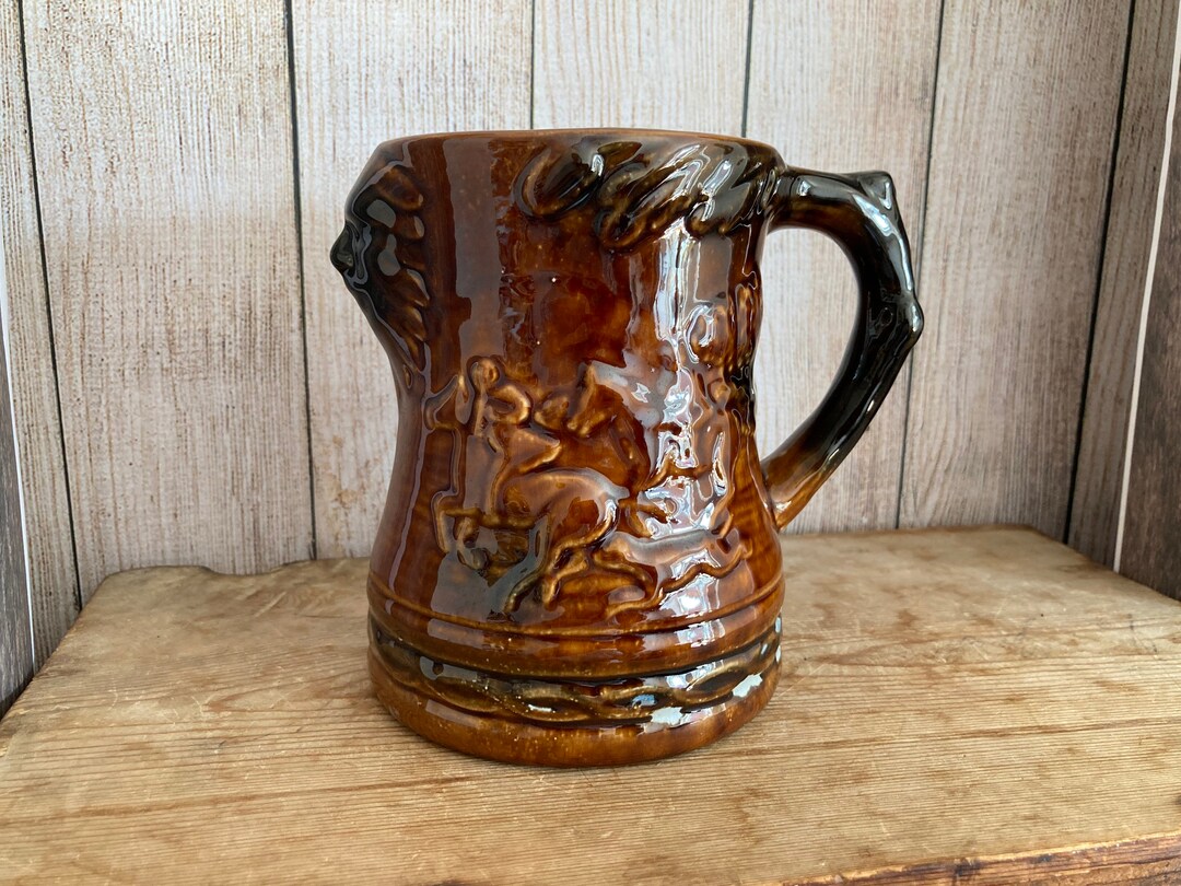 Vintage ‘horse and Hound’ Tankard, Stein, ‘cheerio, England’ Green Man ...