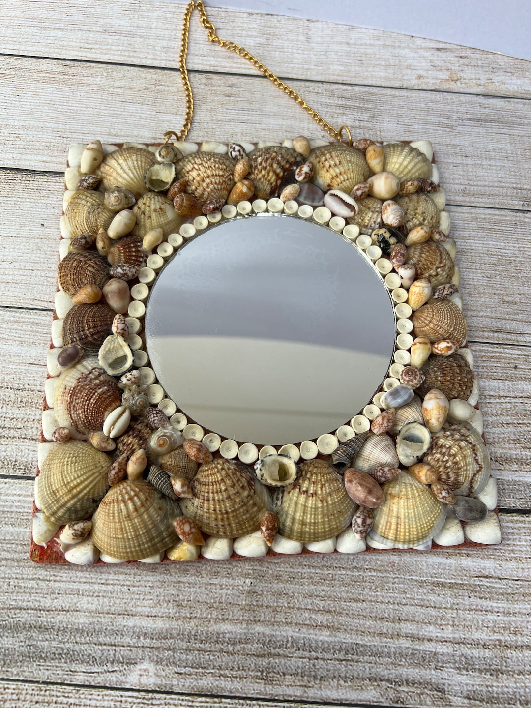Vintage Sea Shell Frame Wall Mirror, Seaside, Beach Decor - Etsy