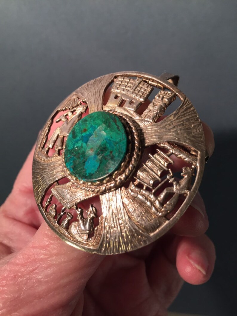 Vintage South American Peruvian Pierced Silver Brooch / - Etsy UK