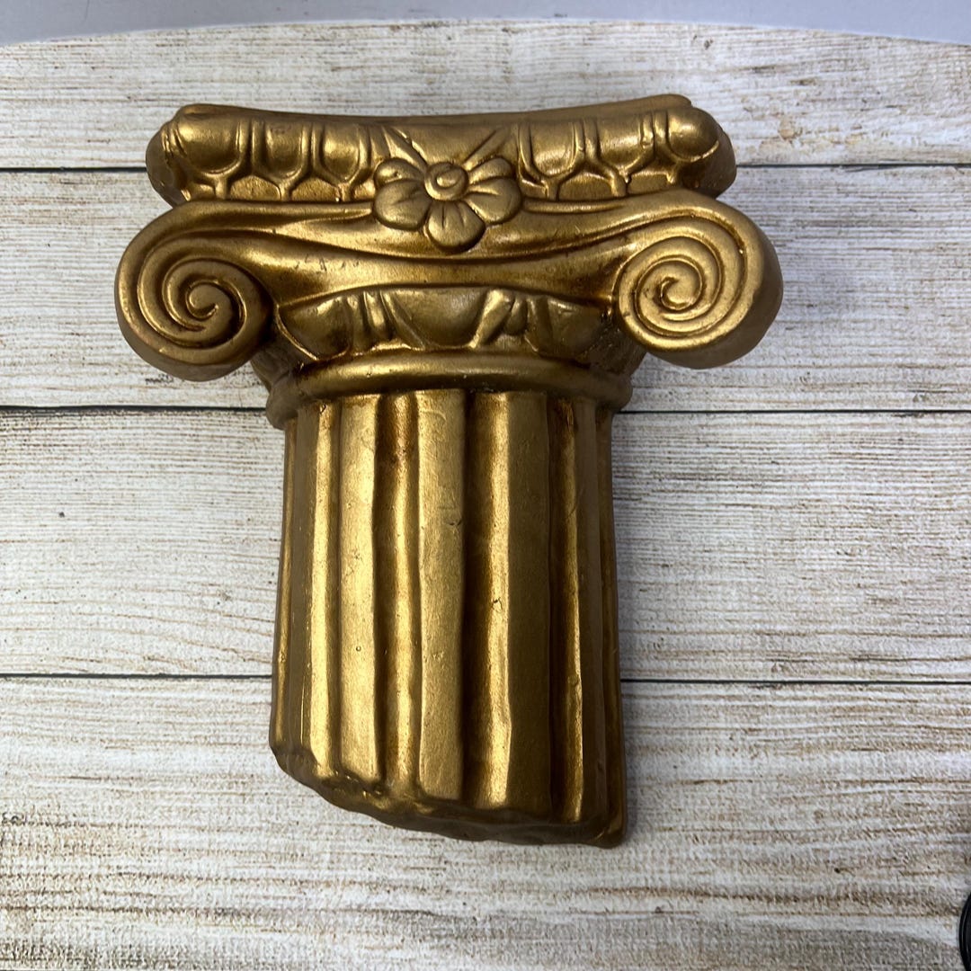 Vintage Greek, Roman Column Wall Bracket, Plaque, Small Display Shelf ...