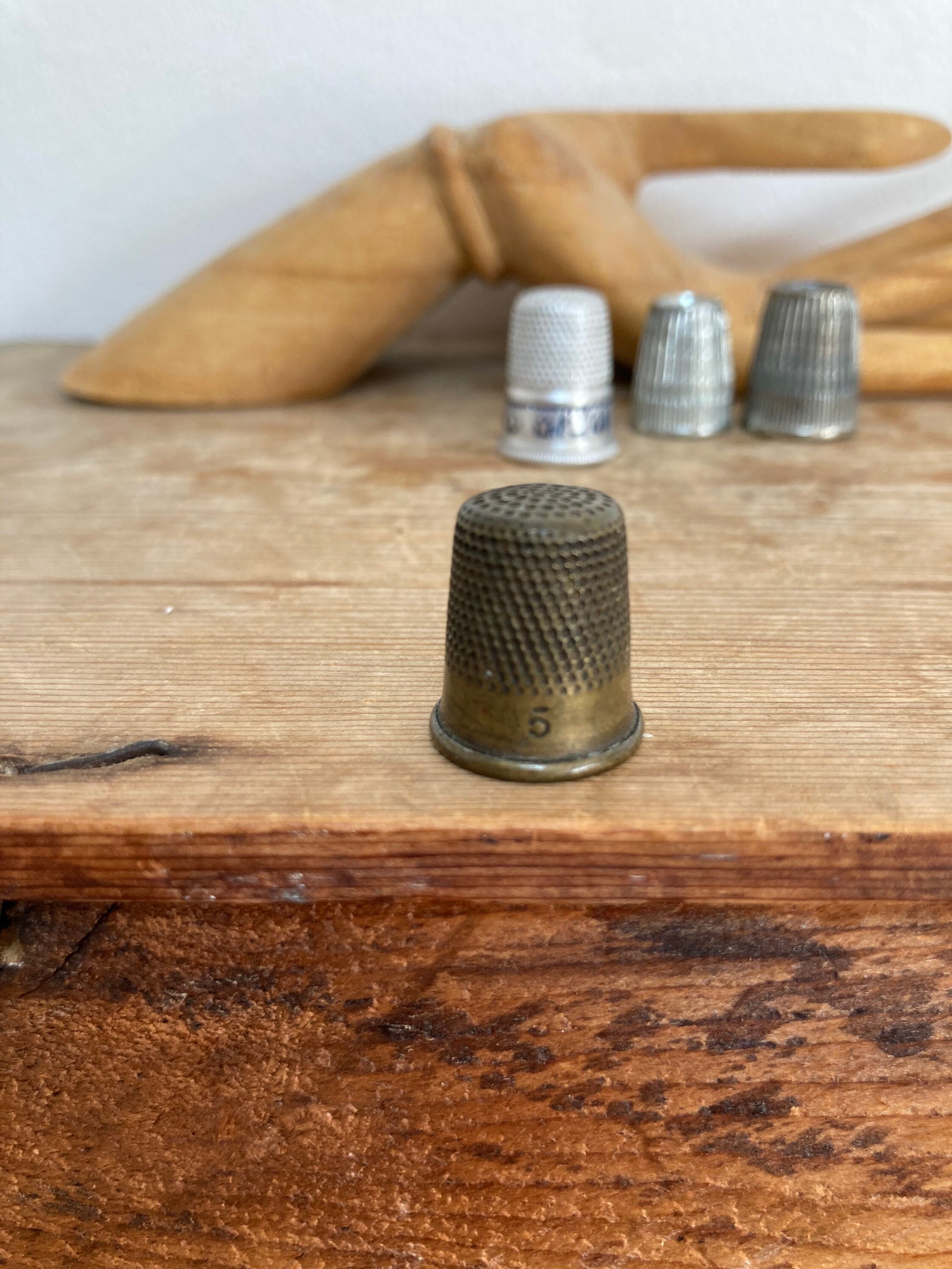 Four Vintage Metal Thimbles West German Advertising Lyons | Etsy